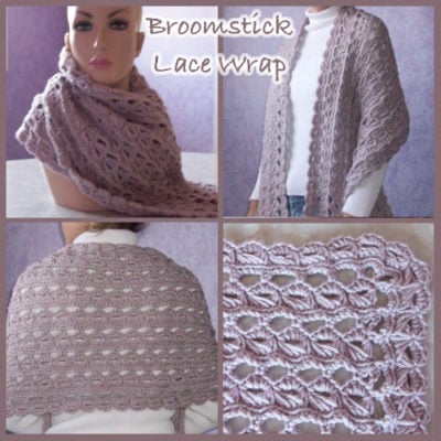 Chunky Broomstick Lace Scarf ~ FREE Crochet Pattern