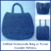 Bag Crochet Pattern - Cabled Diamonds - CrochetNCrafts