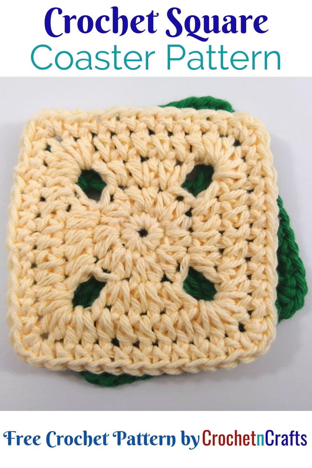 Crochet Square Coaster Pattern - CrochetNCrafts