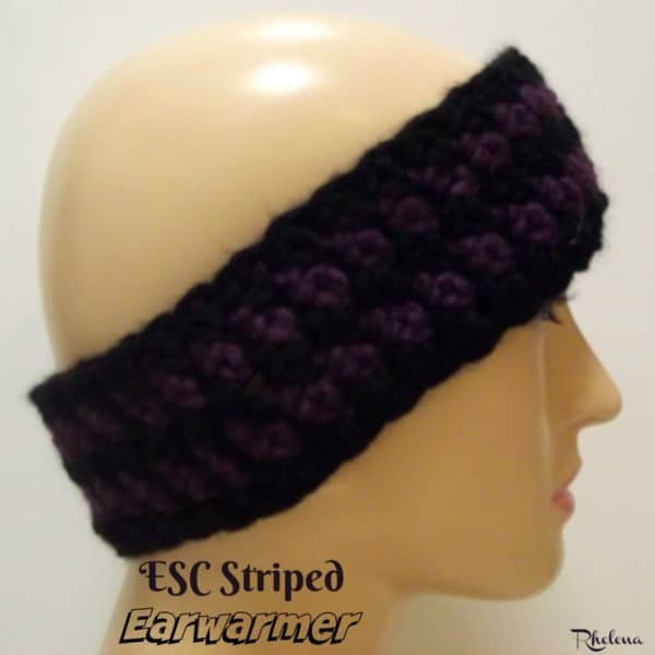 ESC Striped Crochet Earwarmers - CrochetNCrafts
