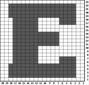 E - Uppercase Tapestry Crochet Block - CrochetNCrafts