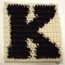 K - Uppercase Tapestry Crochet Block - CrochetNCrafts