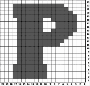 P - Uppercase Tapestry Crochet Block - CrochetNCrafts