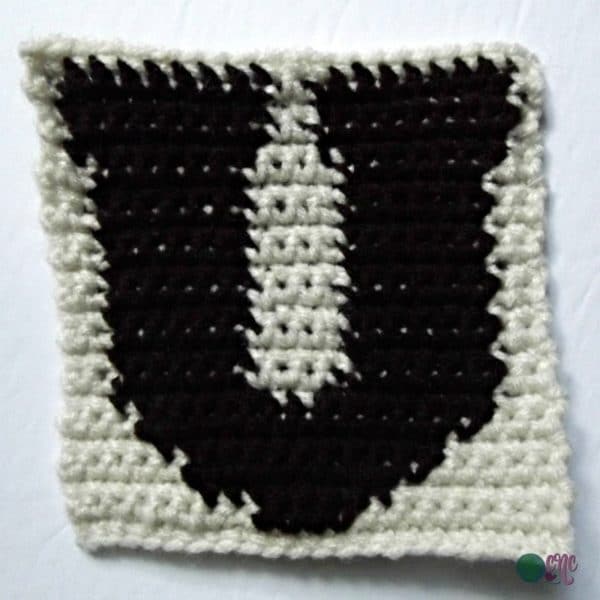 U - Uppercase Tapestry Crochet Block - CrochetNCrafts
