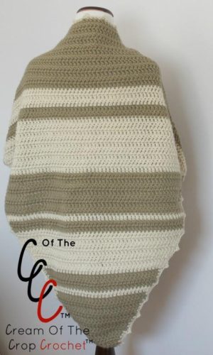 Simple Striped Shawl by Cream Of The Crop Crochet - CrochetNCrafts