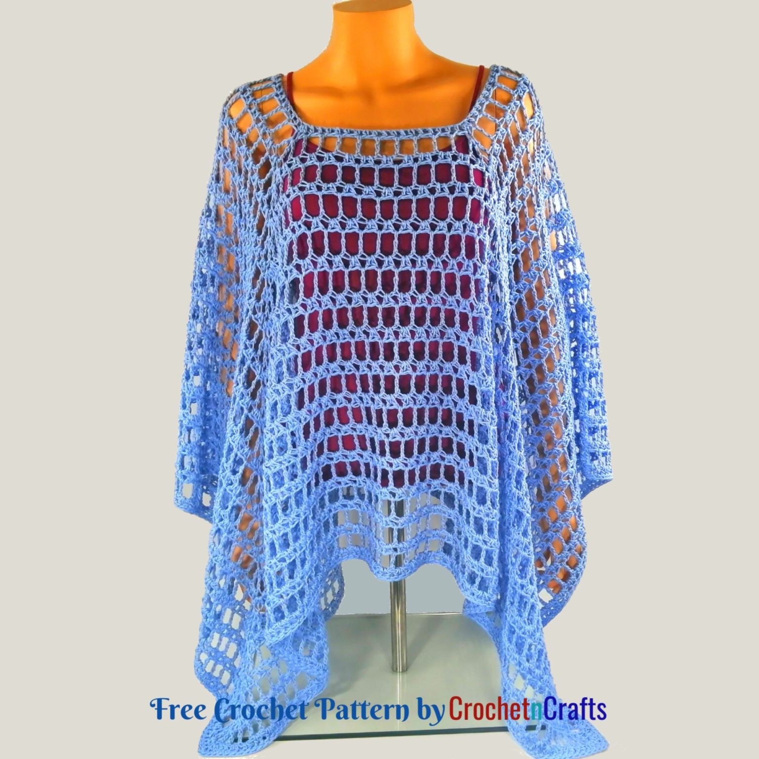 Simple Summer Poncho Crochet Pattern - CrochetNCrafts