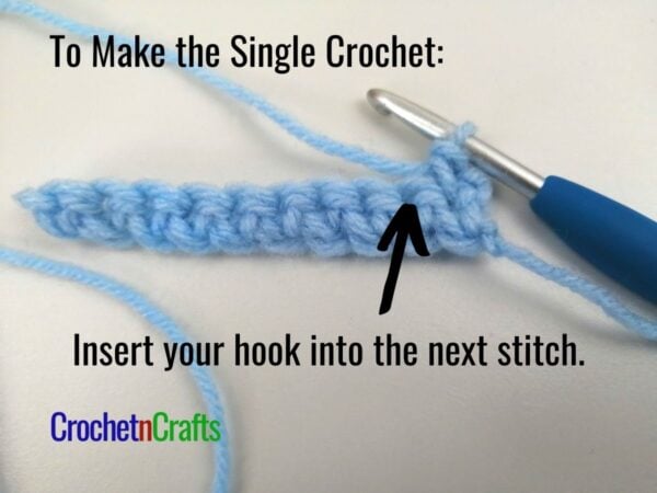 How to Single Crochet with Video and Photo Tutorial - CrochetNCrafts