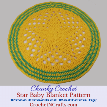 Chunky Crochet Star Baby Blanket Pattern - CrochetNCrafts