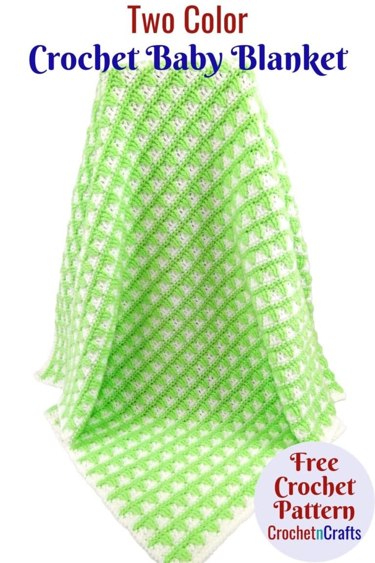 Two Color Crochet Baby Blanket - CrochetNCrafts