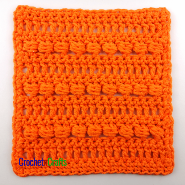 Slanted Cluster Crochet Dishcloth Pattern - CrochetNCrafts