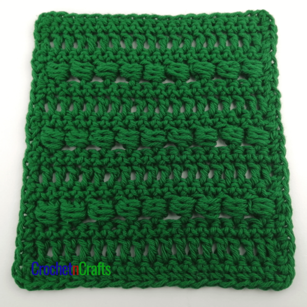 Slanted Cluster Crochet Dishcloth Pattern - CrochetNCrafts