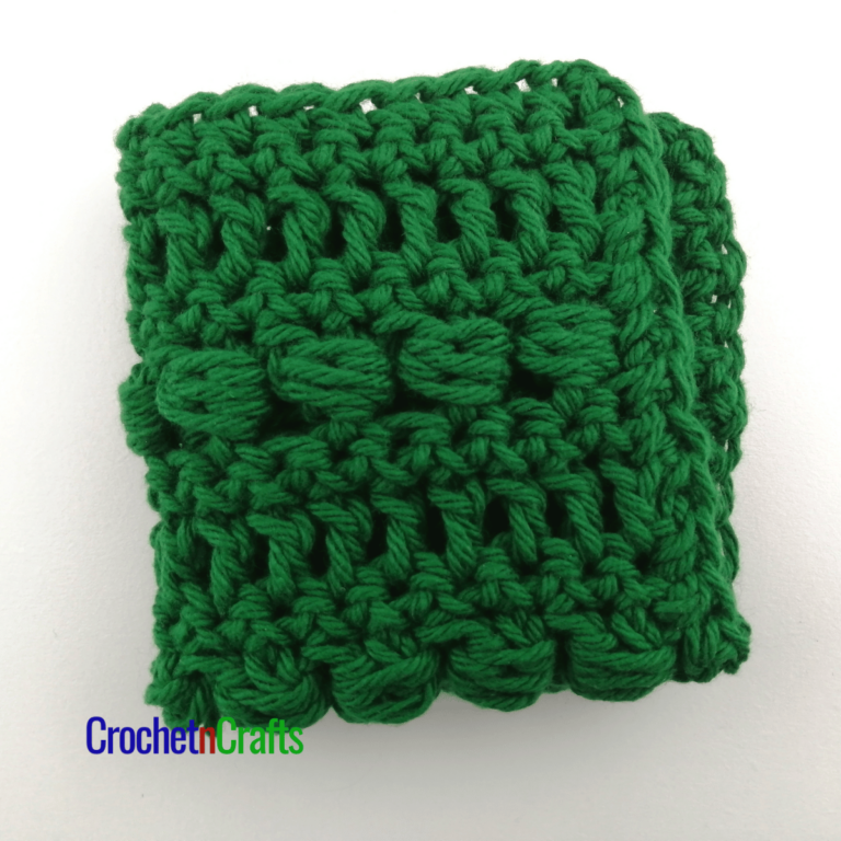 Slanted Cluster Crochet Dishcloth Pattern - CrochetNCrafts
