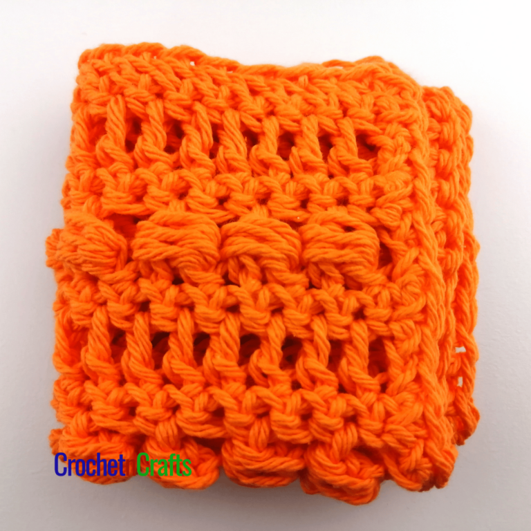 Slanted Cluster Crochet Dishcloth Pattern - CrochetNCrafts