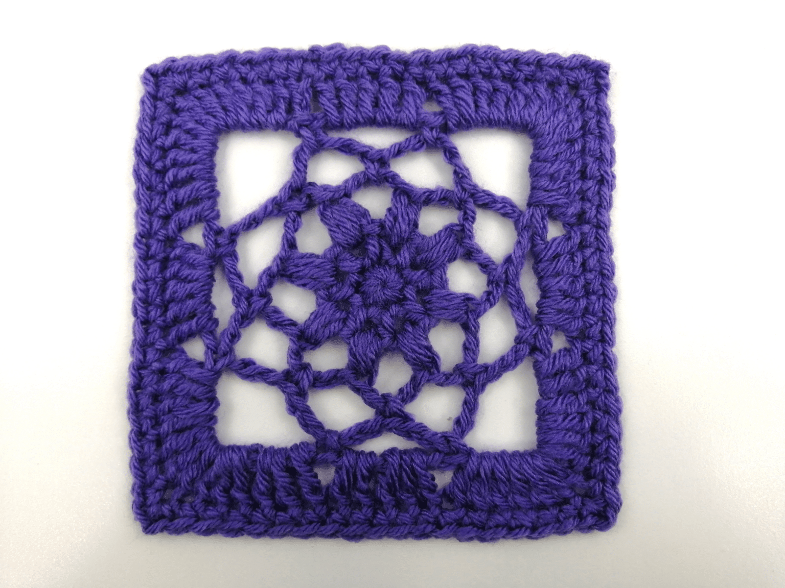 5.25" Crochet Lace Square Pattern - CrochetNCrafts