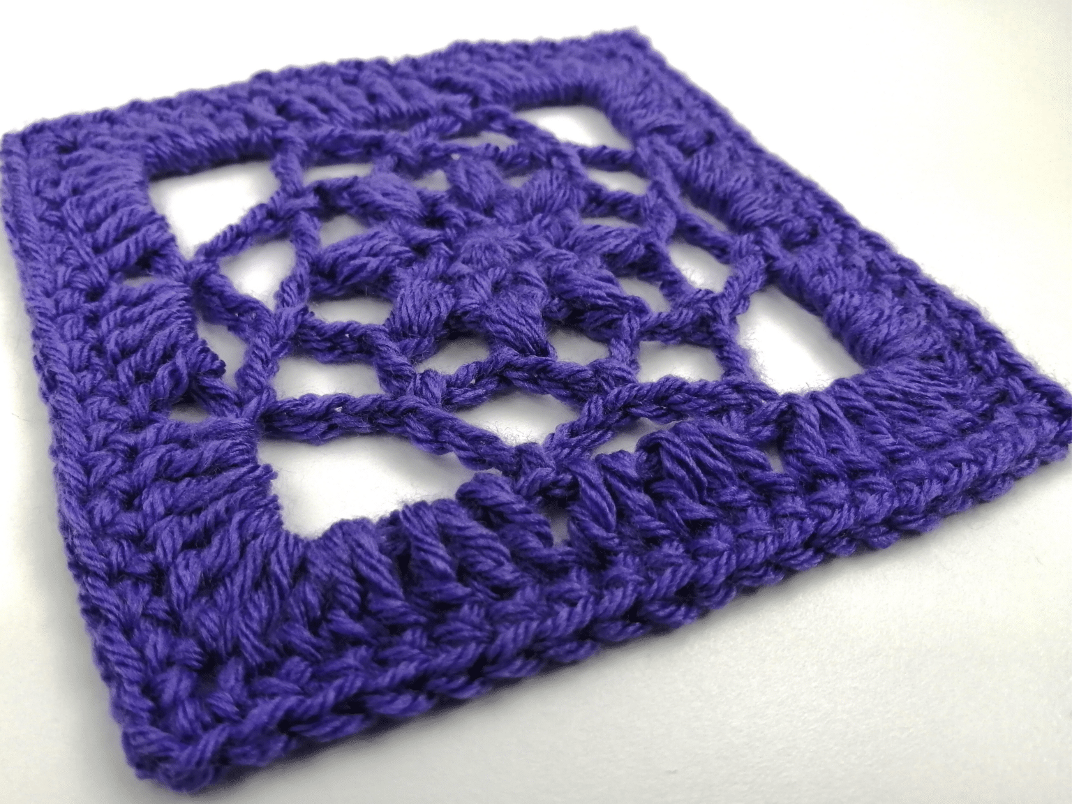 5.25" Crochet Lace Square Pattern - CrochetNCrafts