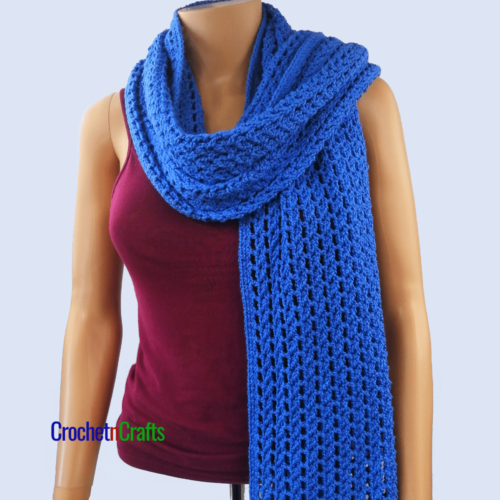 Simple Seeded Lace - Rectangular Shawl Crochet Pattern - CrochetNCrafts