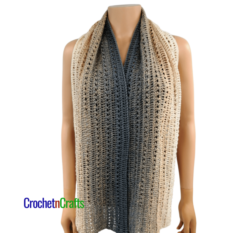 Double Crochet and Cross Stitch Rectangular Shawl Crochet Pattern ...
