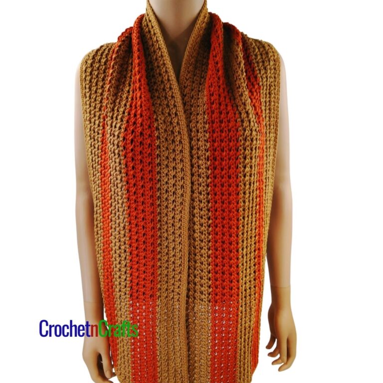 HDC Criss-Cross Crochet Fall Wrap - CrochetNCrafts