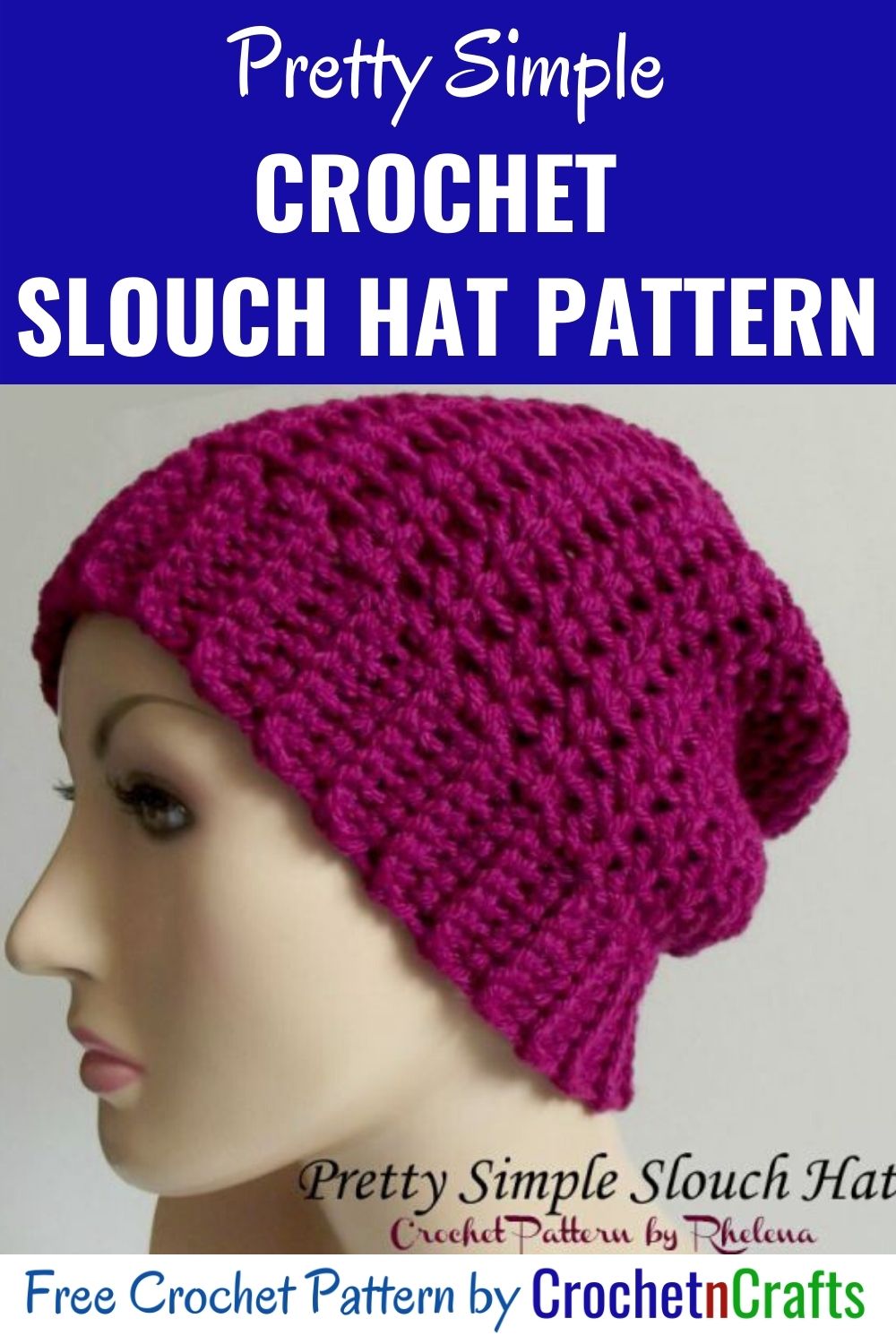 Pretty Simple Slouch Hat Crochet Pattern - CrochetNCrafts