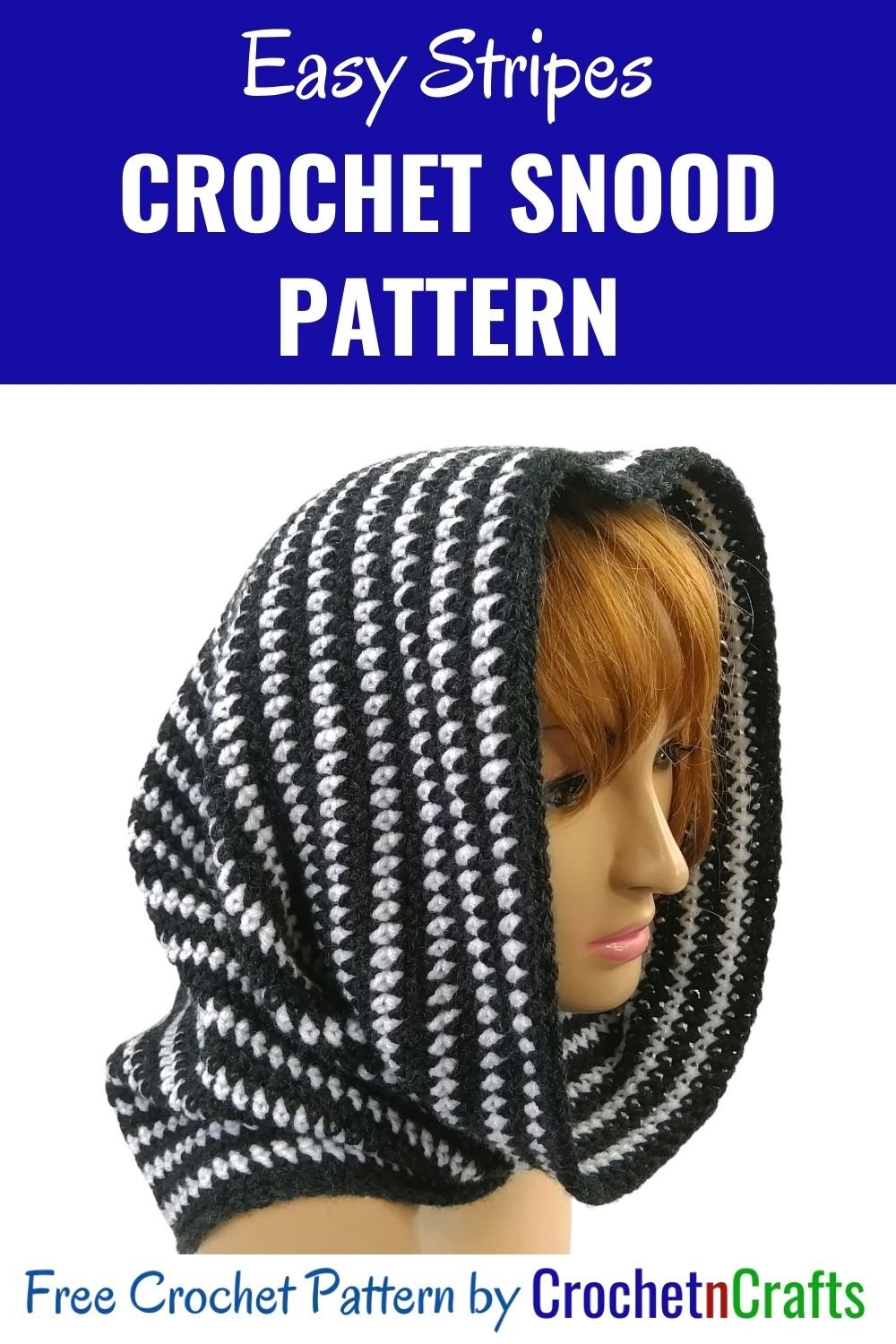 Easy Stripes Crochet Snood Pattern - CrochetNCrafts