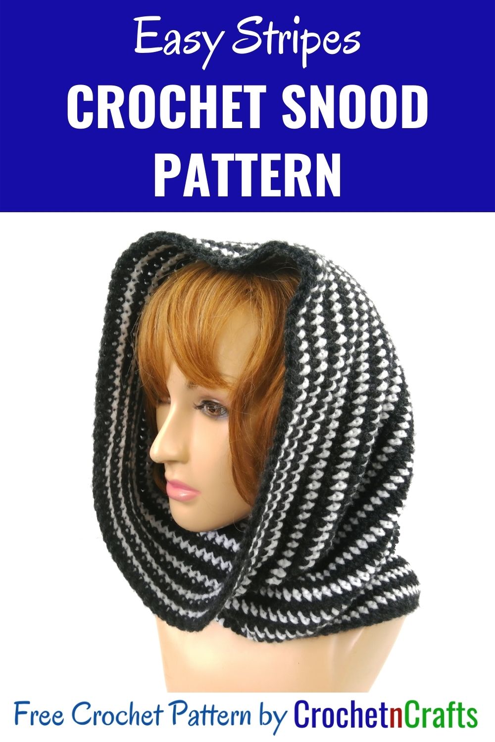 Easy Stripes Crochet Snood Pattern - CrochetNCrafts
