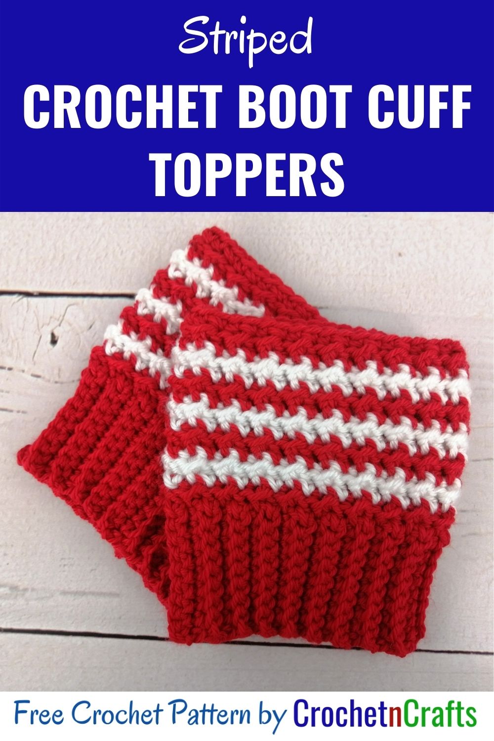 Striped Crochet Boot Cuff Toppers - CrochetNCrafts