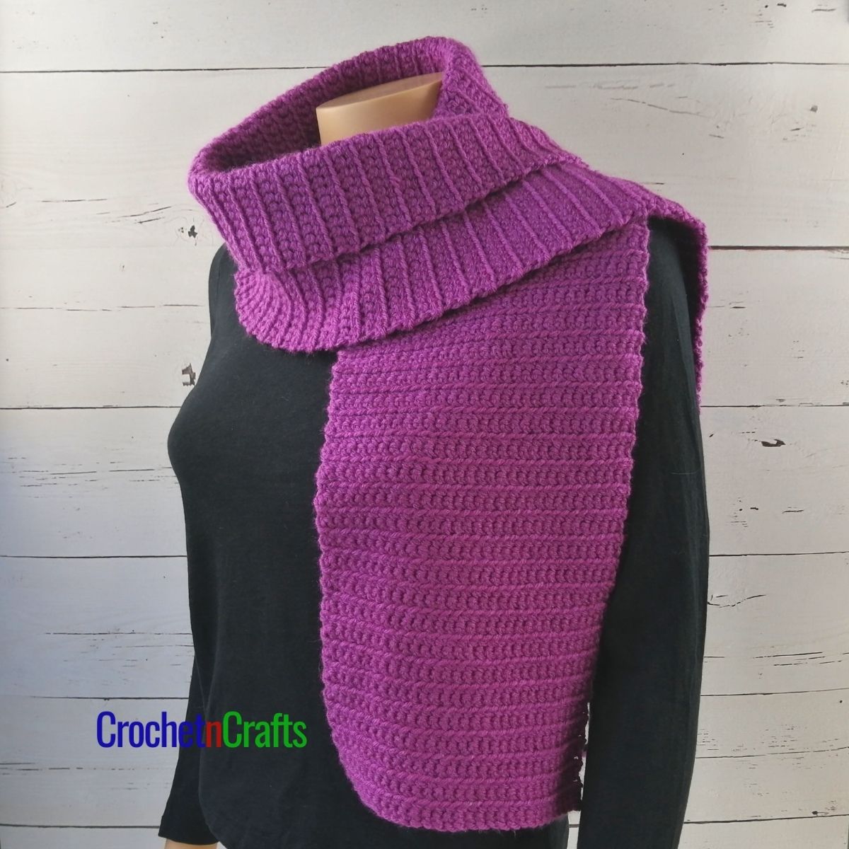 Front Loop Single Crochet Scarf - CrochetNCrafts