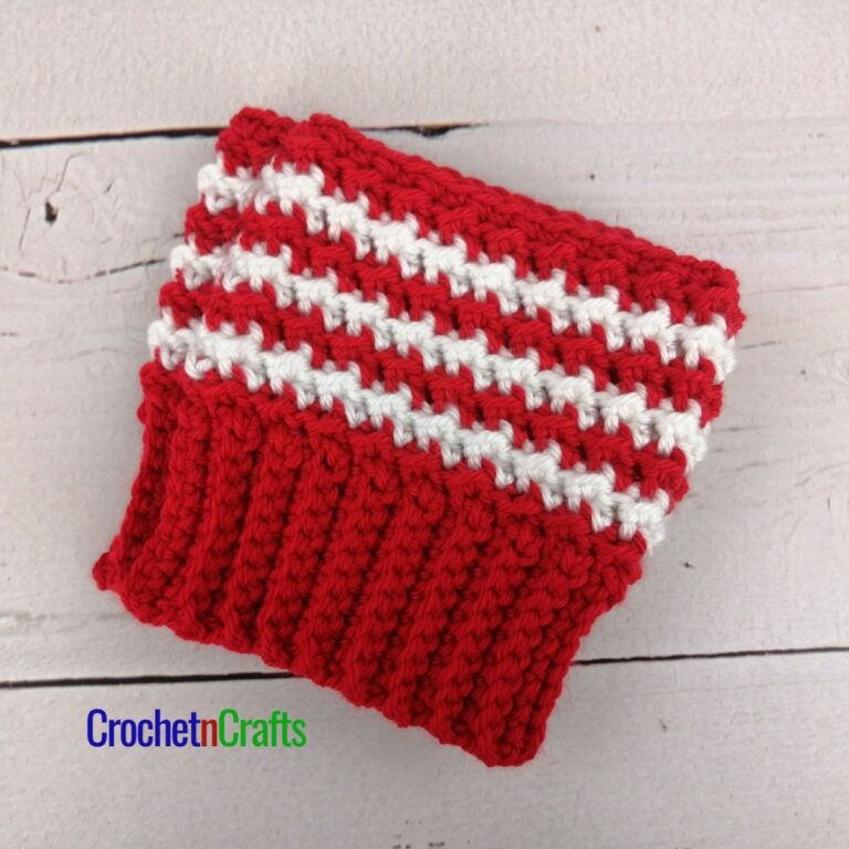 Striped Crochet Boot Cuff Toppers - CrochetNCrafts