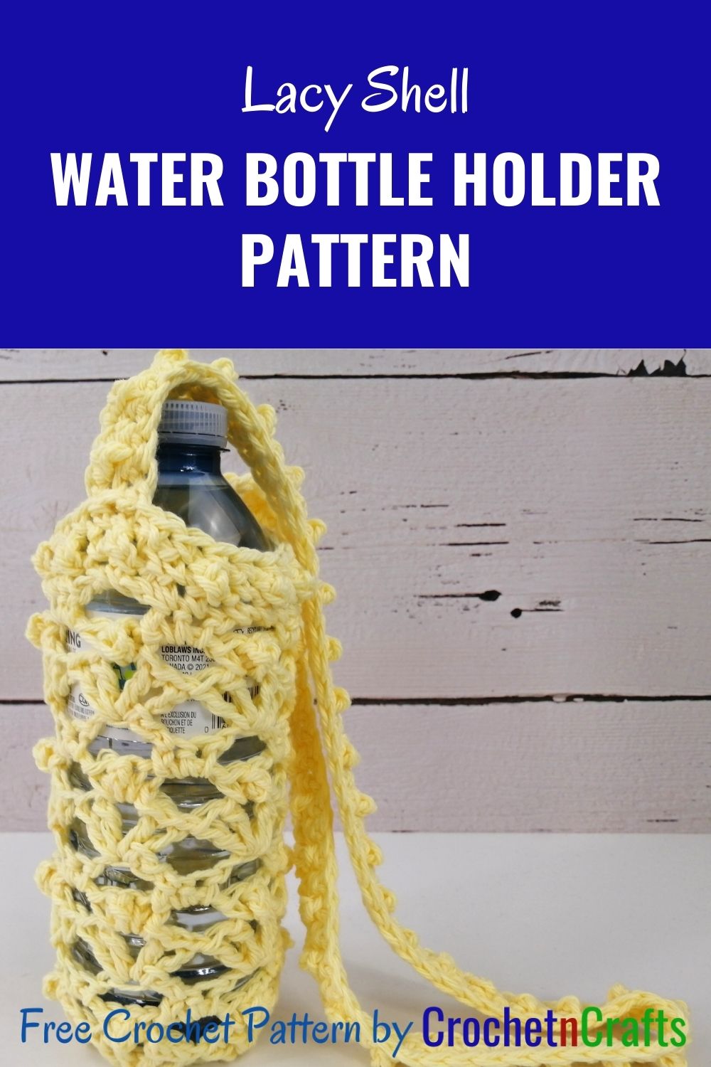 Lacy Shell Water Bottle Holder ~ FREE Crochet Pattern