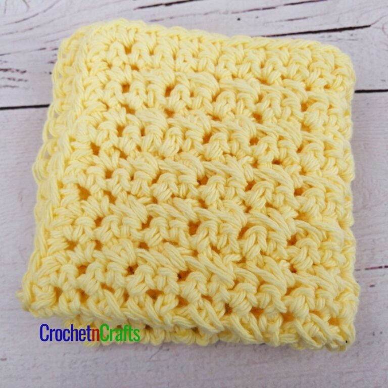 Beginner Crochet Dishcloth Pattern with Striped Option - CrochetNCrafts