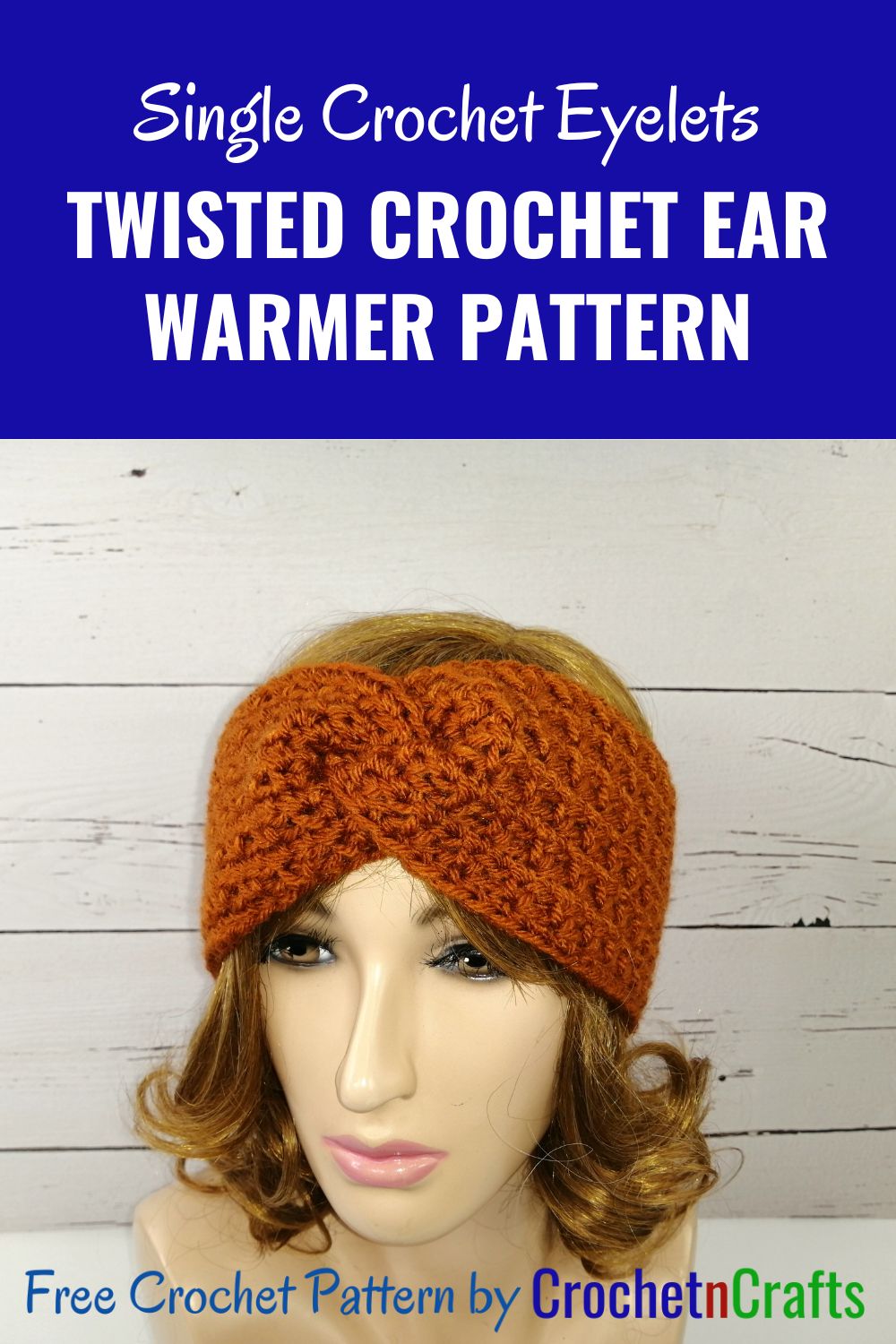 Twisted Crochet Ear Warmer Pattern - SC Eyelets - CrochetNCrafts