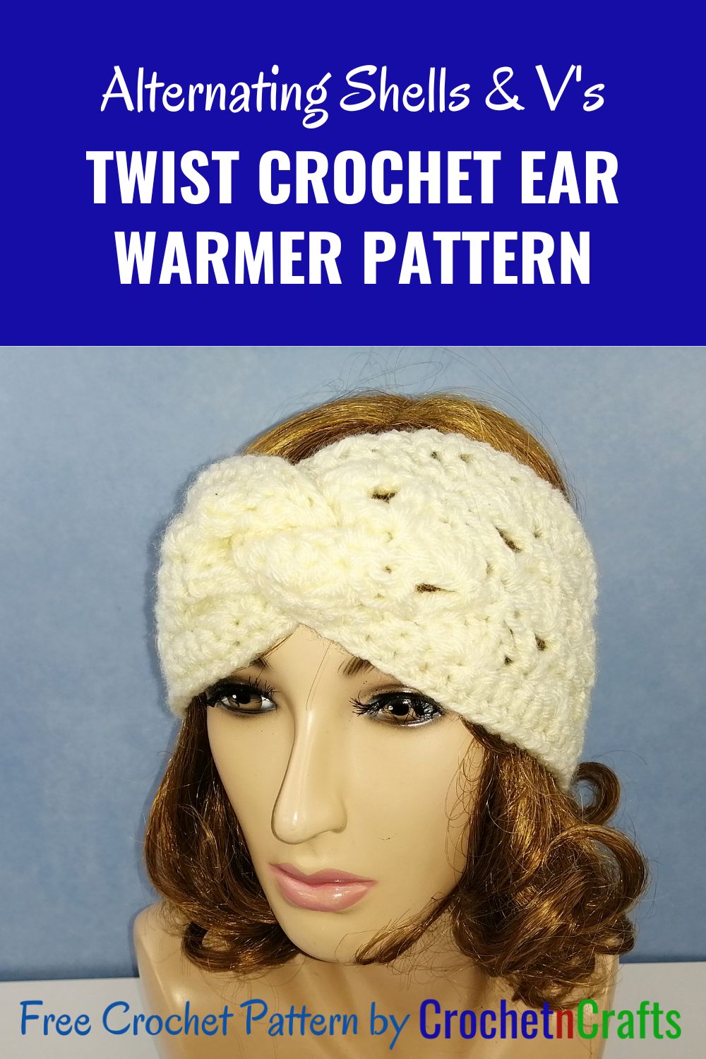 Twist Ear Warmer Crochet Pattern - Alternating Shells and V's ...
