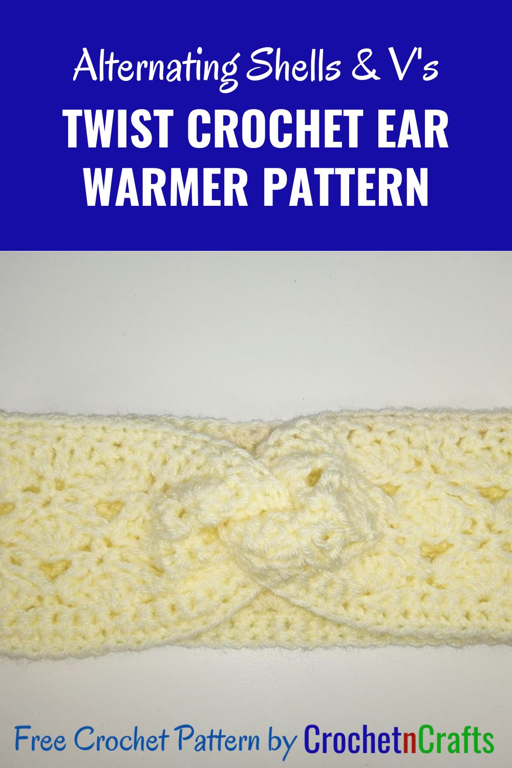 Twist Ear Warmer Crochet Pattern - Alternating Shells and V's ...