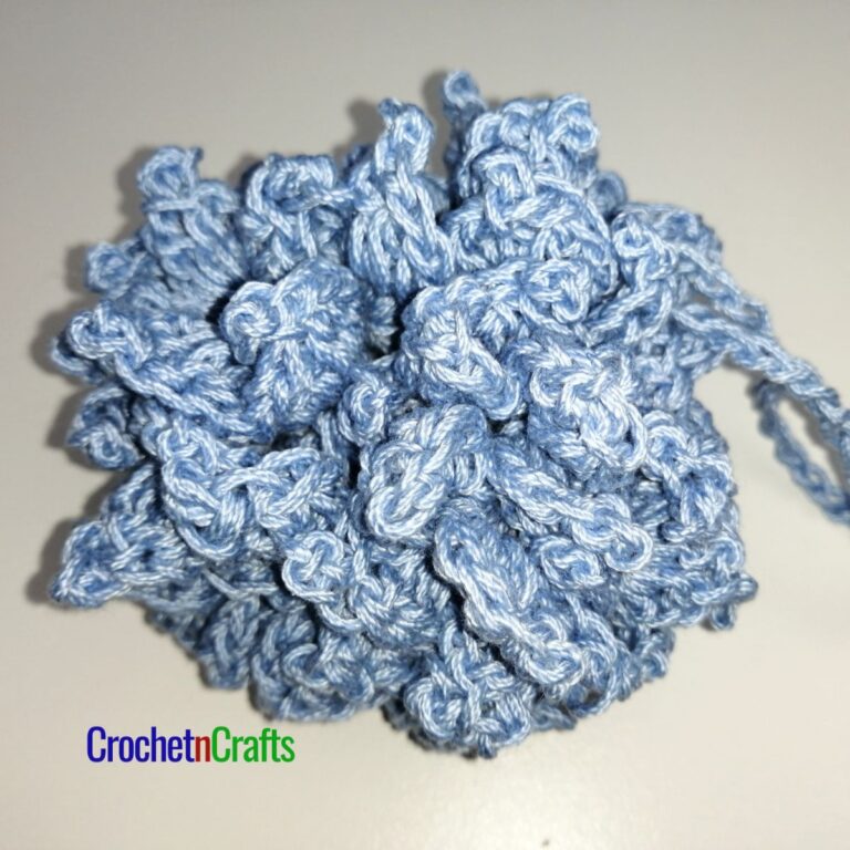 Popcorn Bath Puff ~ FREE Crochet Pattern