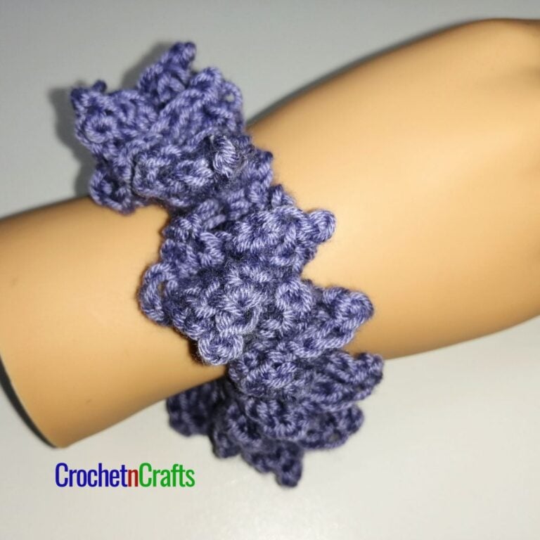 Simple Picot Hair Scrunchie - CrochetNCrafts