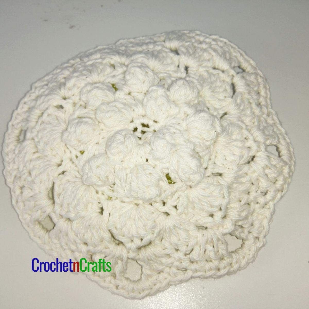 Popcorn Bath Puff ~ FREE Crochet Pattern