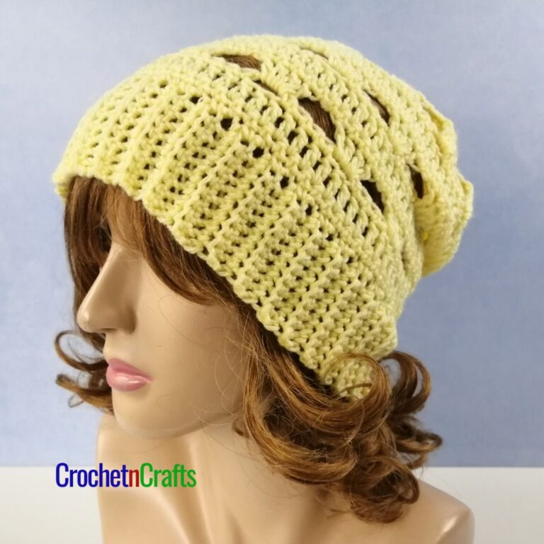 Simple Lace Crochet Hat - CrochetNCrafts