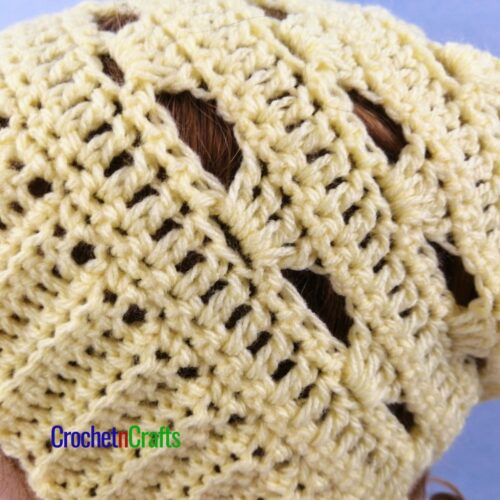 Simple Lace Crochet Hat - CrochetNCrafts