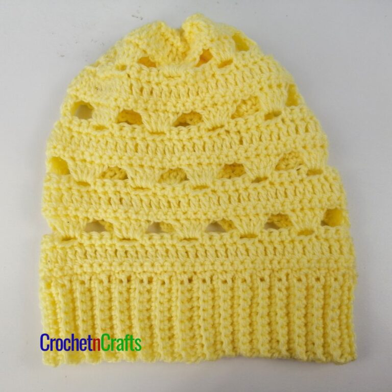 Simple Lace Crochet Hat - CrochetNCrafts