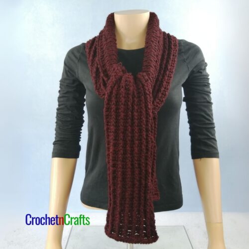 Ribbed Scarf ~ FREE Crochet Pattern