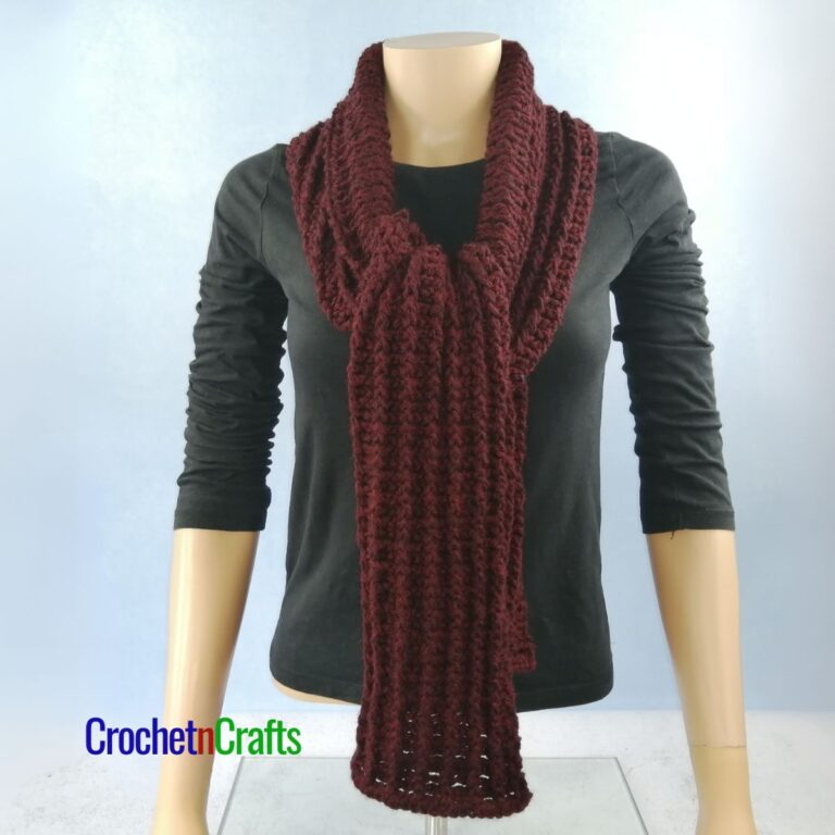Ribbed Scarf ~ FREE Crochet Pattern