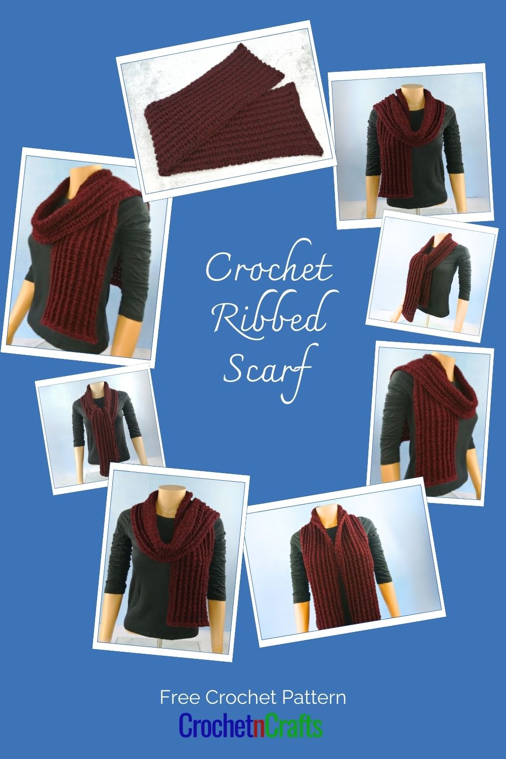 Ribbed Scarf ~ FREE Crochet Pattern