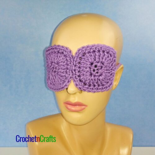 Square Eye Mask ~ FREE Crochet Pattern