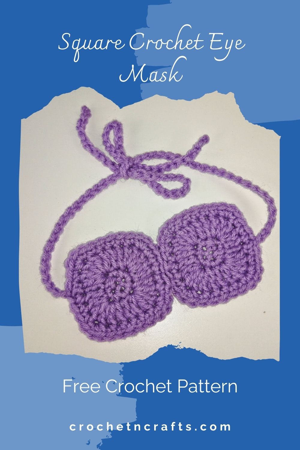 Square Eye Mask ~ FREE Crochet Pattern