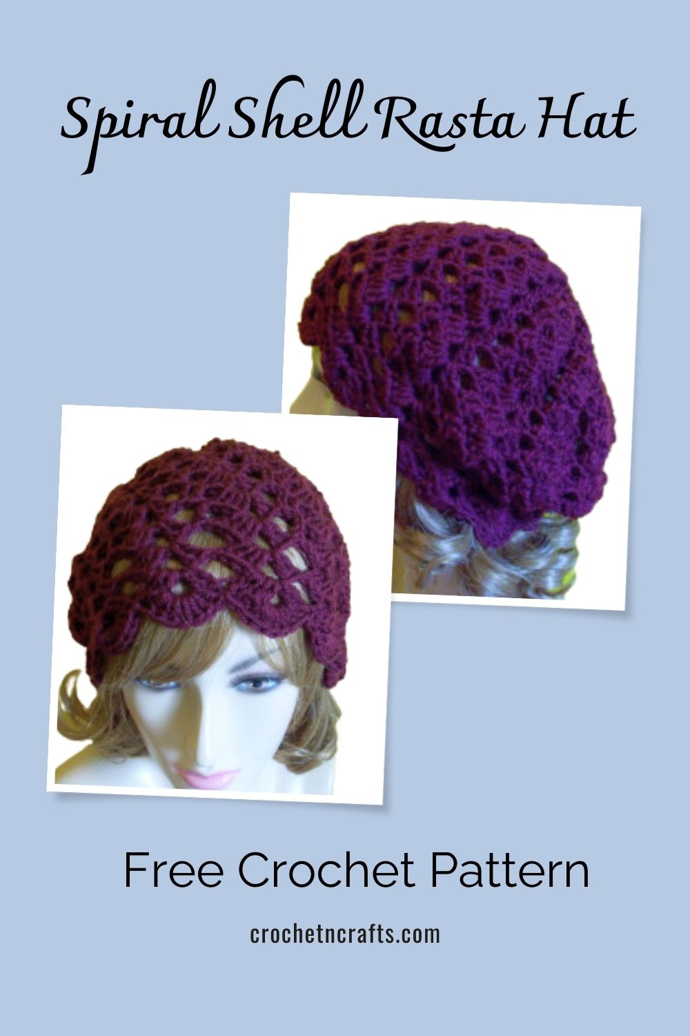 Spiral Shell Rasta Hat ~ FREE Crochet Pattern
