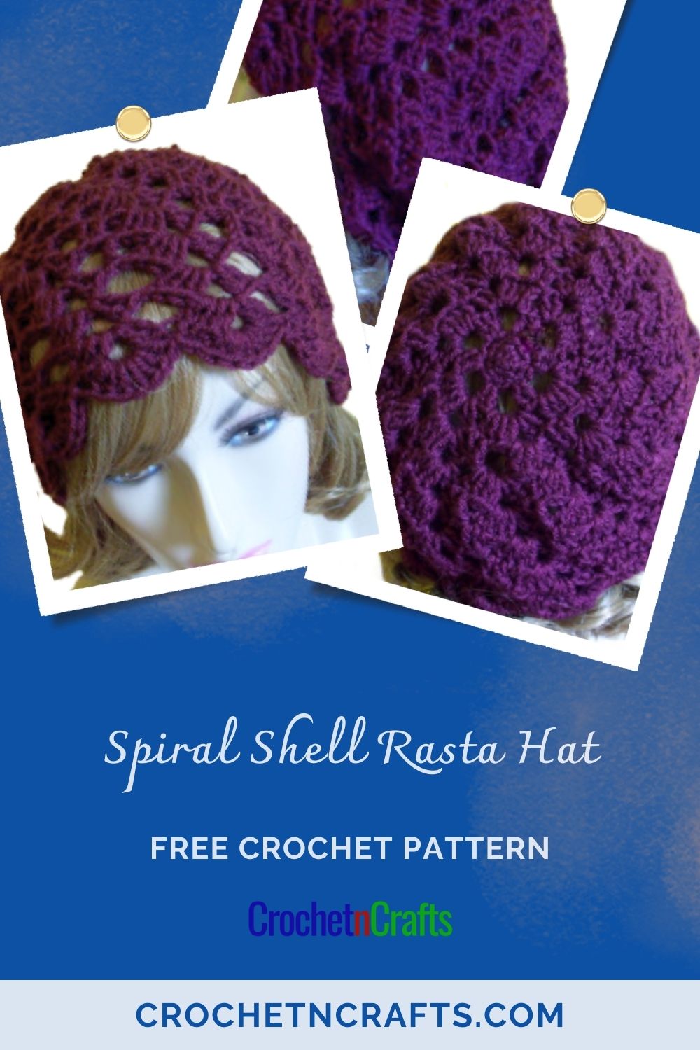 Spiral Shell Rasta Hat ~ FREE Crochet Pattern