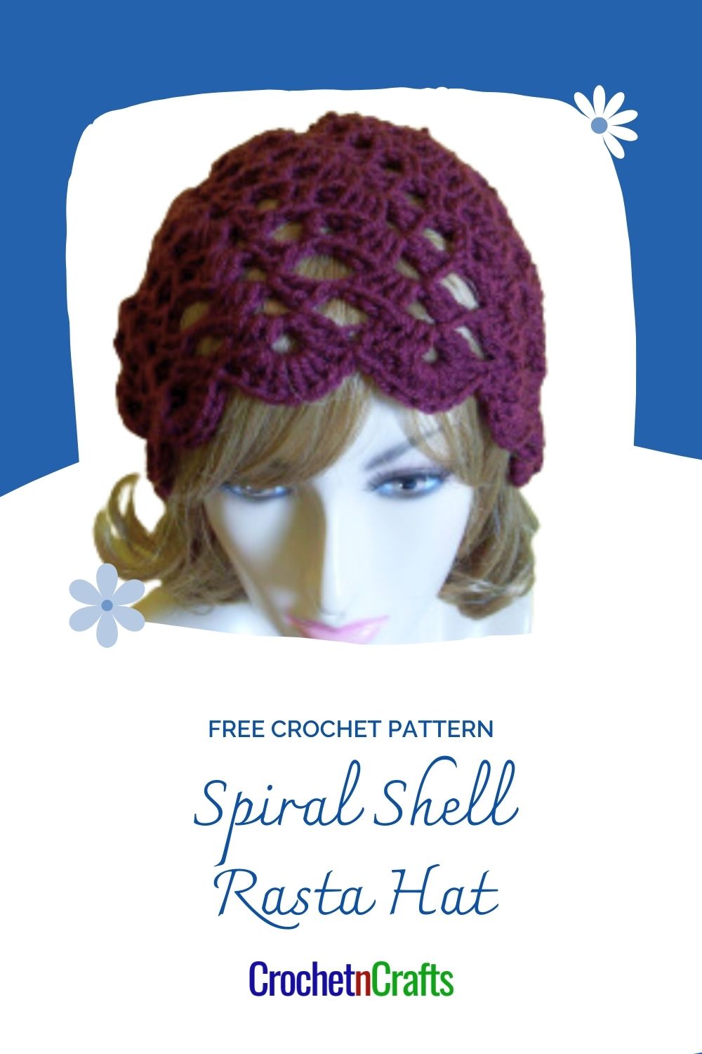 Spiral Shell Rasta Hat ~ FREE Crochet Pattern