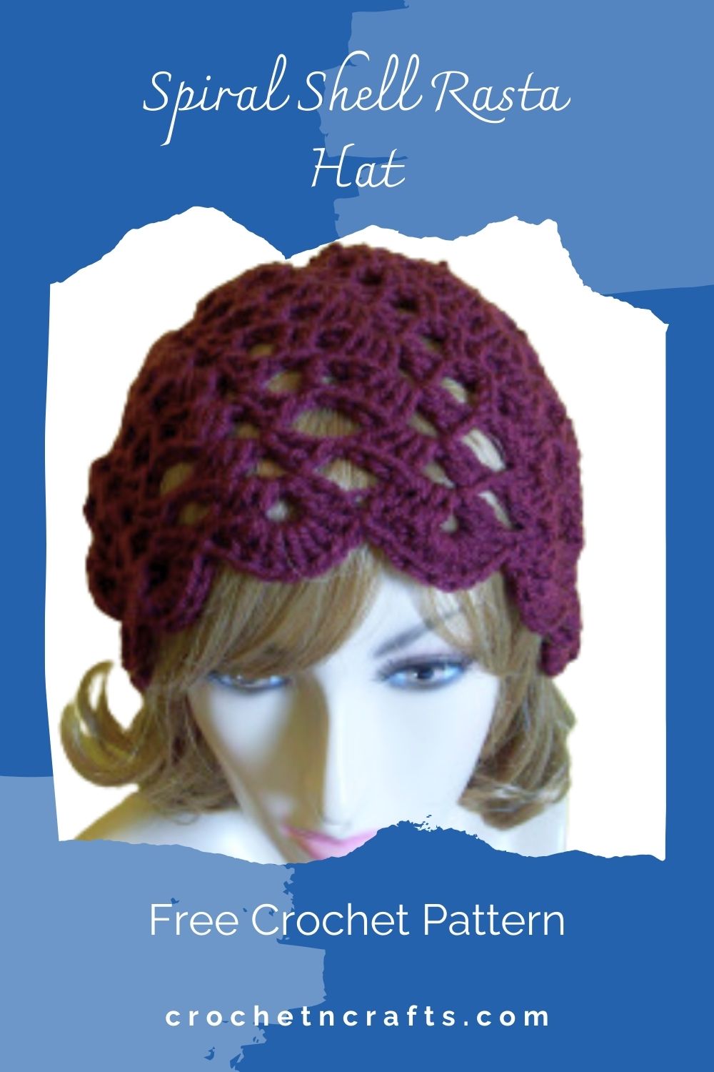 Spiral Shell Rasta Hat ~ FREE Crochet Pattern