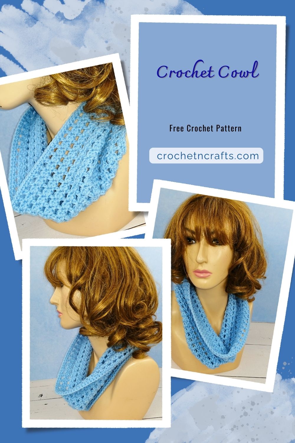 Simple Seeded Lace Lightweight Crochet Cowl - CrochetNCrafts