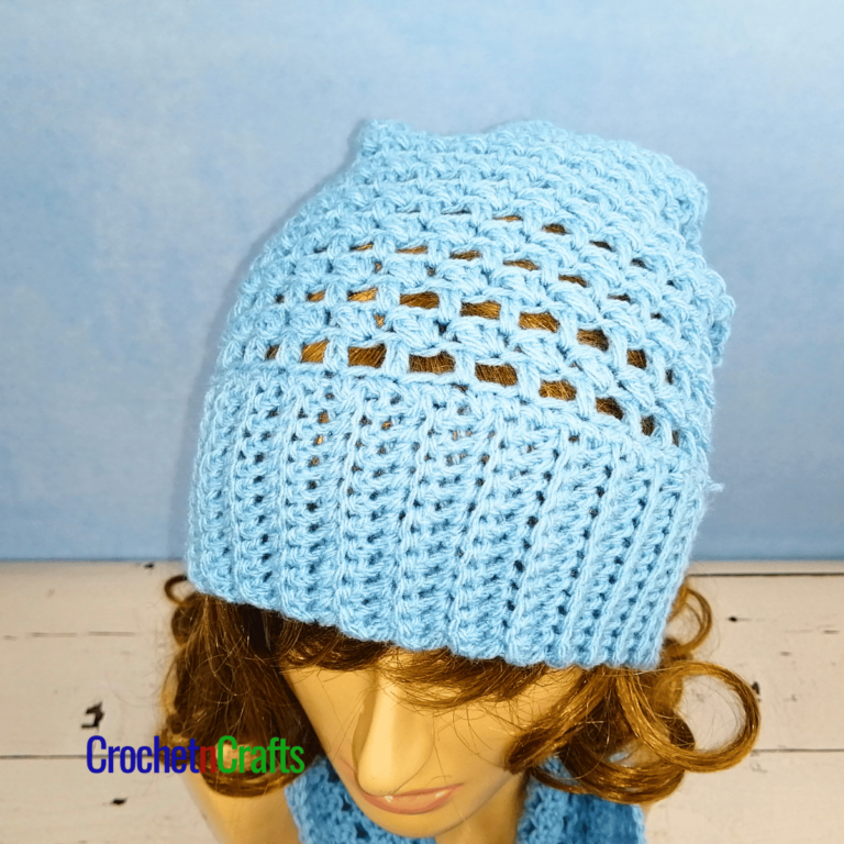 Simple Seeded Lace Crochet Hat Pattern - CrochetNCrafts